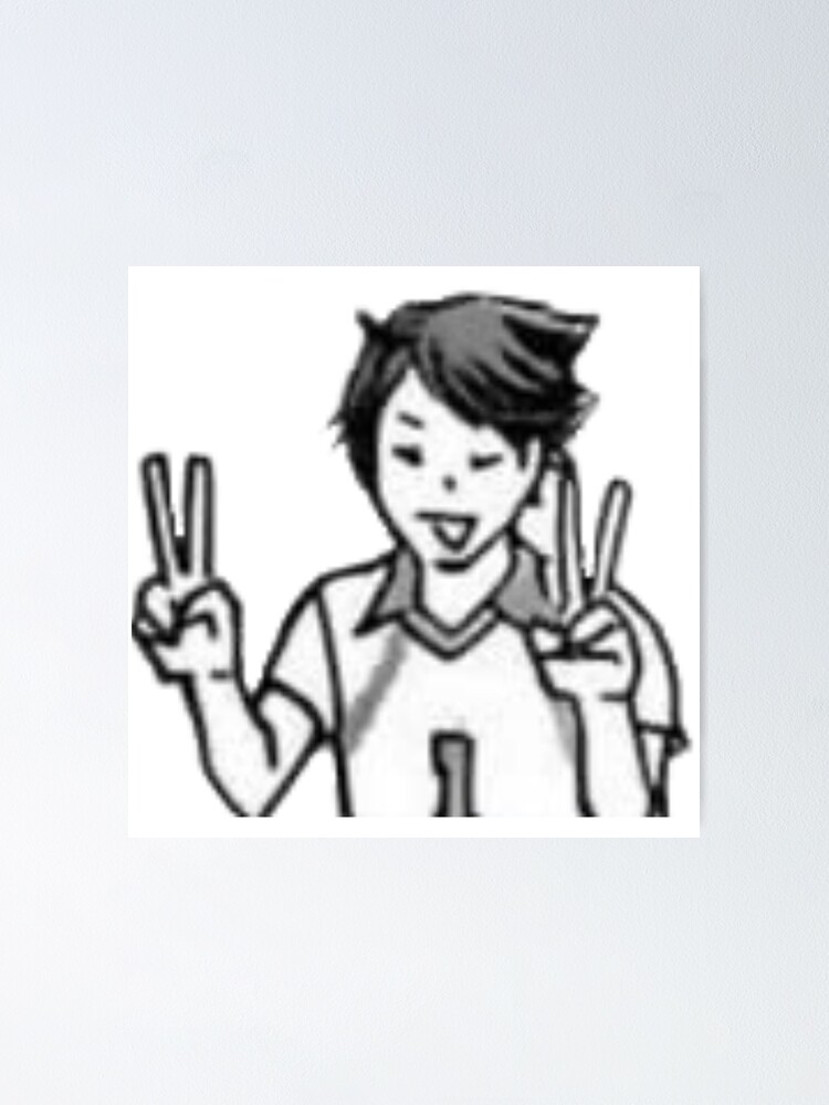 "Oikawa peace sign manga" Poster by svpernxl | Redbubble