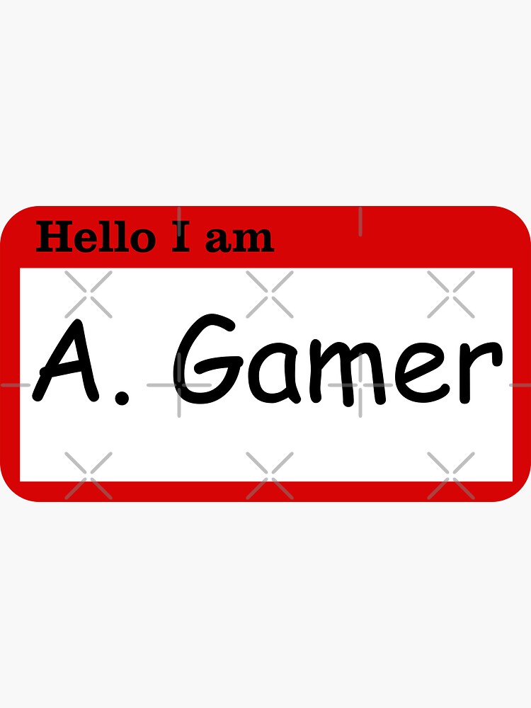 "Gamer name tag" Sticker for Sale by Gaming-Imagery | Redbubble