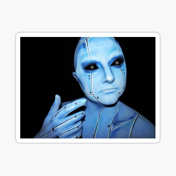 "Blue Android " Sticker for Sale by Bepopcosplayer | Redbubble