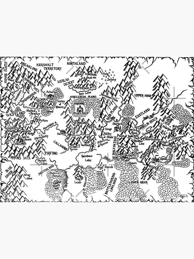 "Map of Shannara - The Shannara Chronicles " Sticker for Sale by boojun ...