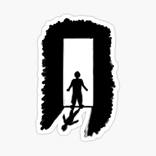 "The Man at the Door Hand-drawn illustration" Sticker for Sale by MHich ...