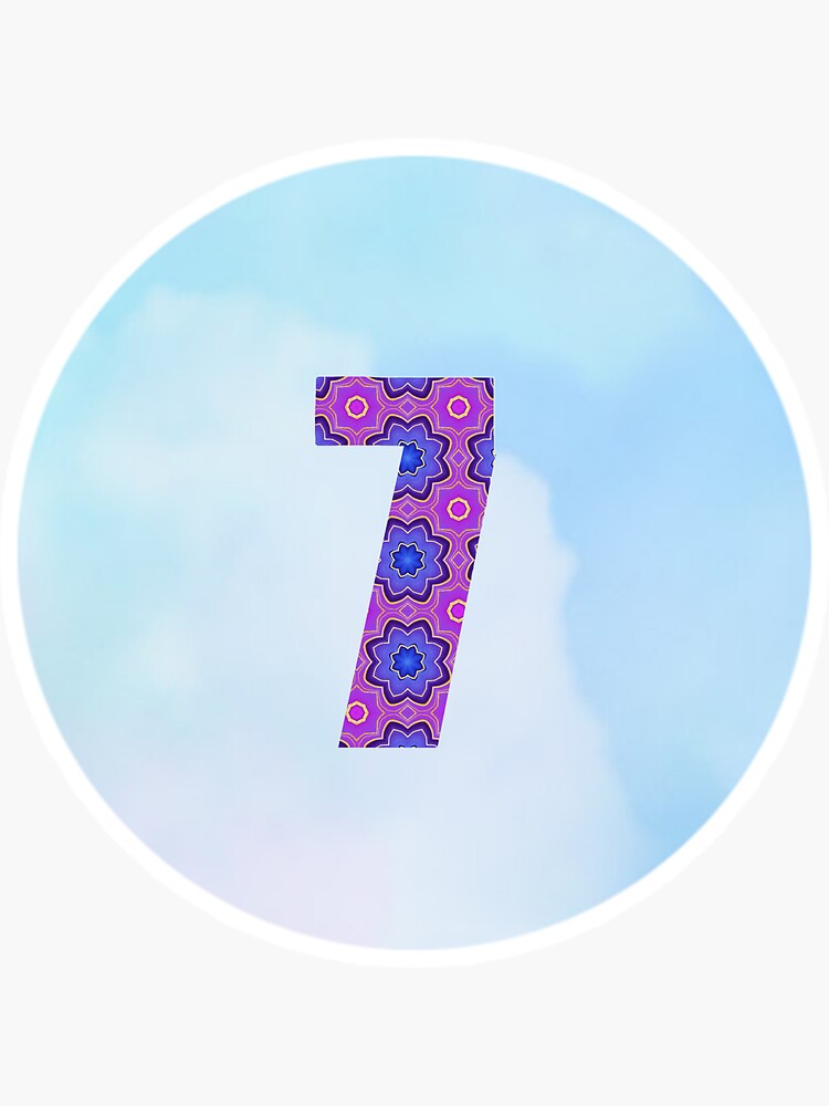 "Number seven pattern sticker" Sticker for Sale by Jennelimprints ...
