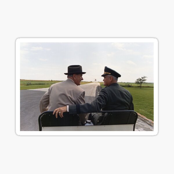 "LBJ and General Westmoreland - 1968" Sticker for Sale by ...