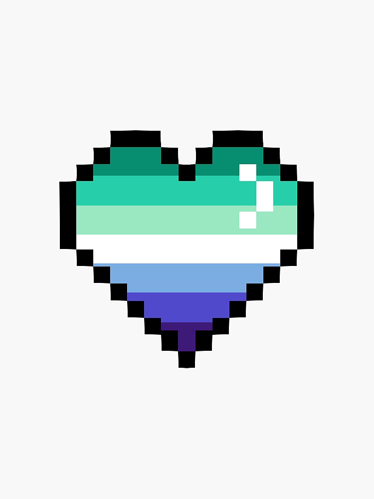 "MLM Pride Flag Pixel Heart" Sticker for Sale by et8655 | Redbubble