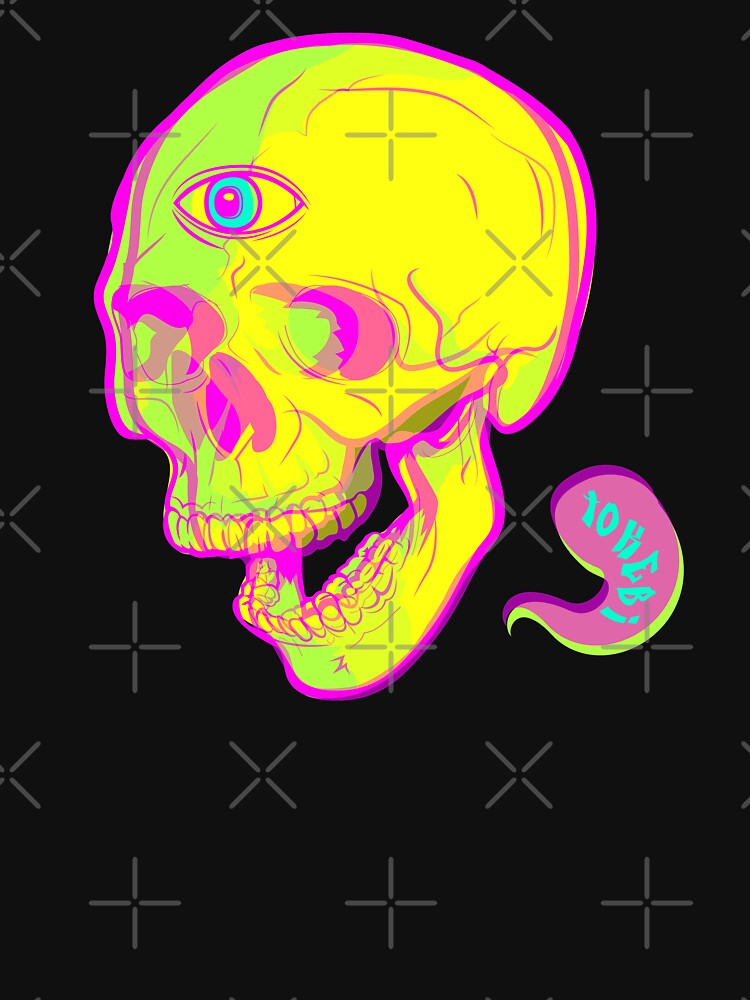 "LSD Skull" T-shirt for Sale by tokkebi | Redbubble | skull t-shirts ...