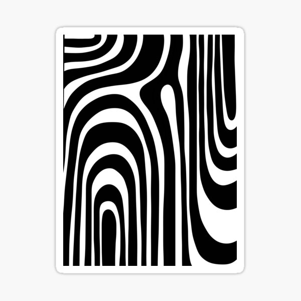"Y2K Groovy Zebra Print" Sticker for Sale by AestheticShopB | Redbubble
