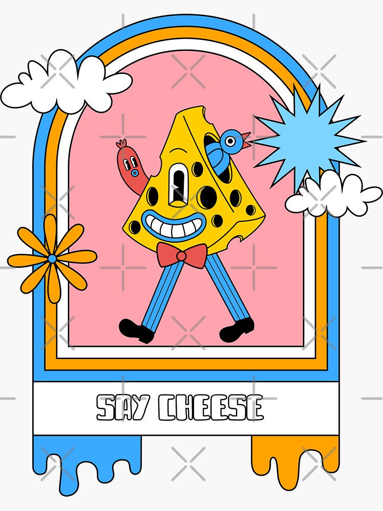 "Say Cheese " Sticker for Sale by originalmomo | Redbubble