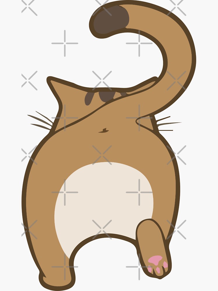 "cat ass" Sticker for Sale by CedricFlorine | Redbubble