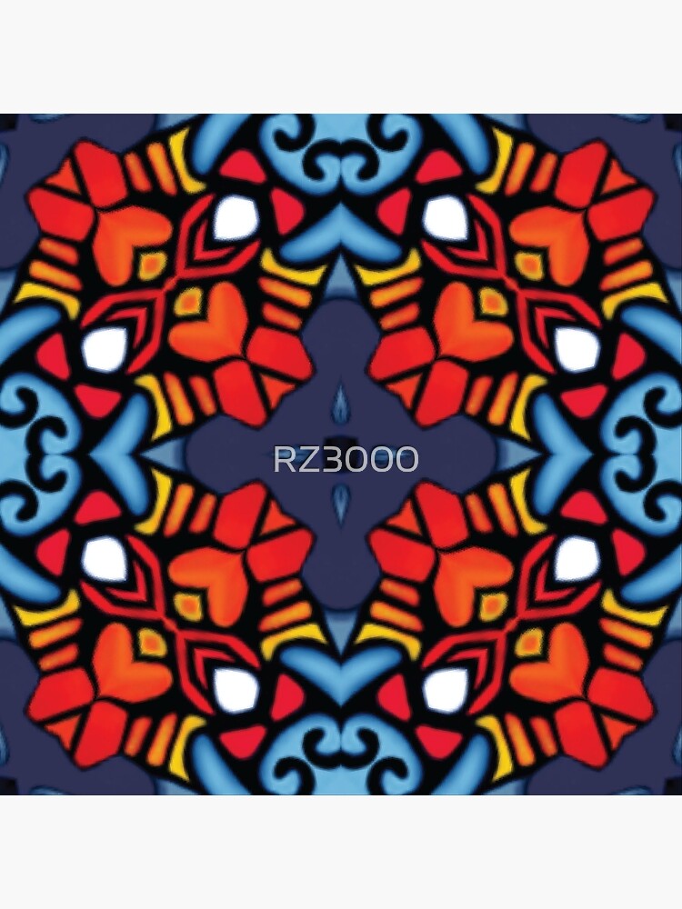 "Surreal Shape Angles PATTERN Bold Red Orange Color Squiggly Aesthetic ...