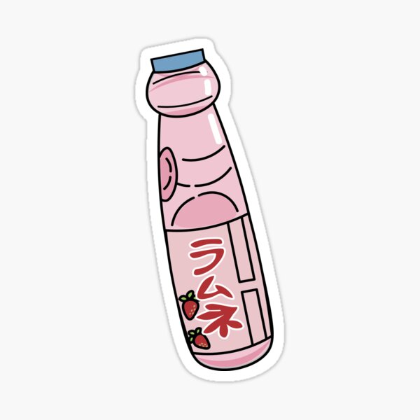 "Ramune Strawberry Soda" Sticker by Cieler | Redbubble
