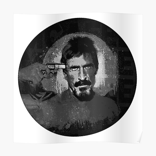 "John McAfee stickers" Poster by Chrisjeffries24 | Redbubble