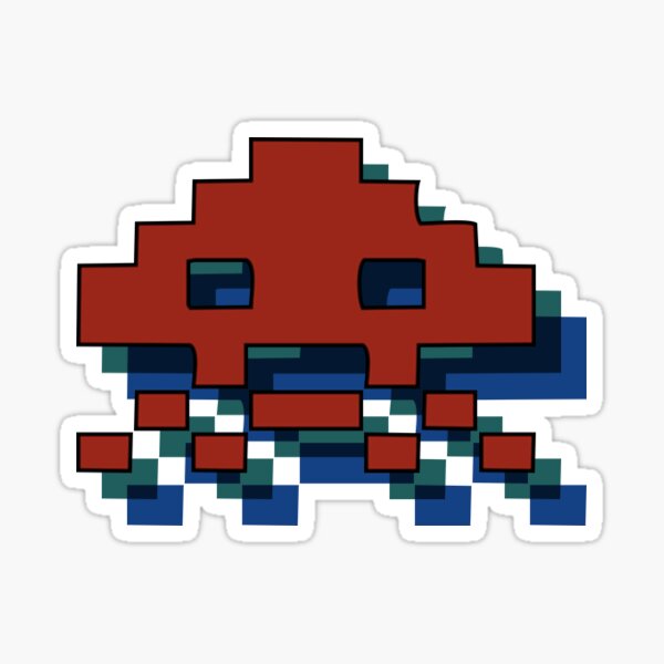 "space invader 1" Sticker by mildstorm | Redbubble