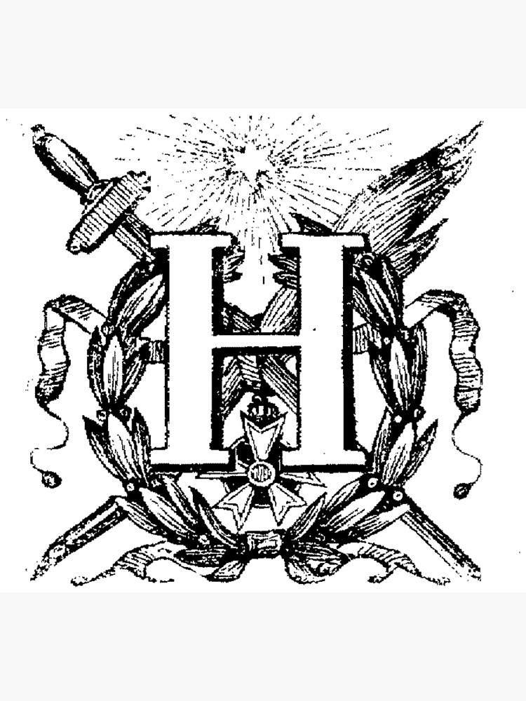 "Renaissance Alphabet Letter H" Art Print by Quill-n-Ink | Redbubble