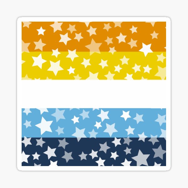 "Star pattern aroace flag" Sticker for Sale by Devilish-borl | Redbubble