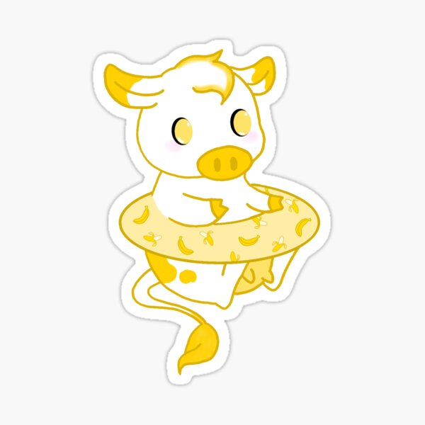 "Banana Cow " Sticker by coolbubbler | Redbubble