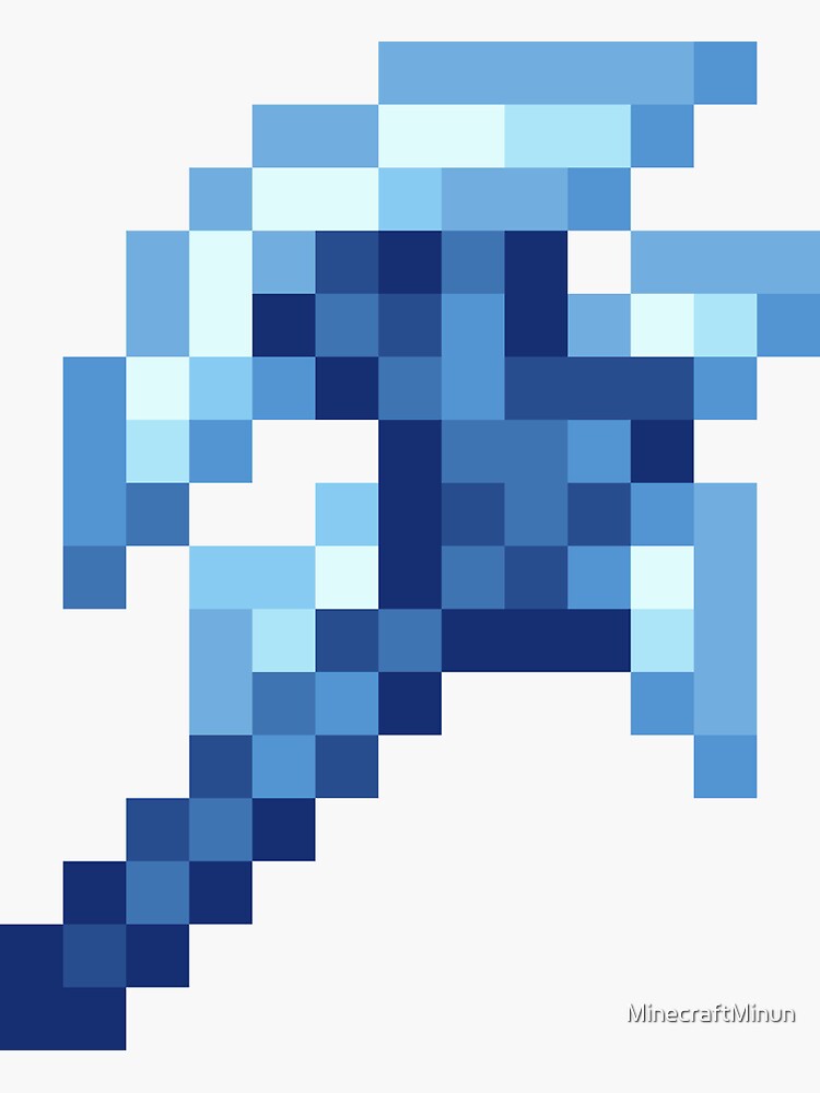 "Frost Axe - MinunCraft - Pixel Art" Sticker for Sale by MinecraftMinun ...