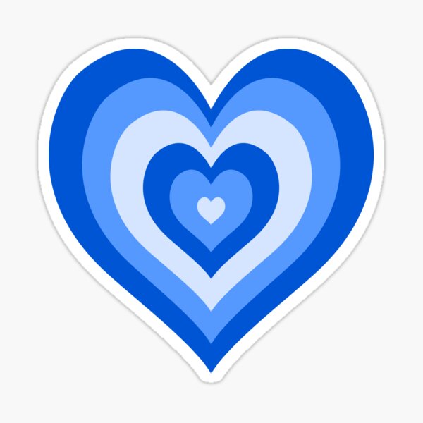 "blue monochrome heart" Sticker by y2krevival | Redbubble
