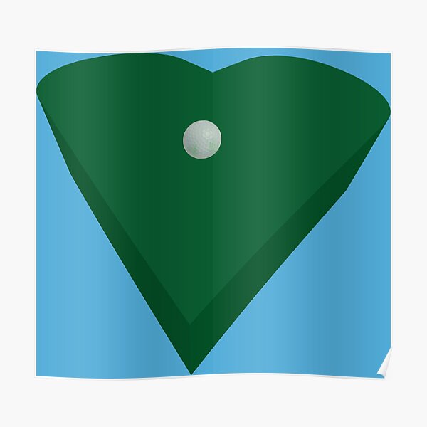 Póster «Pelota de golf 3D e imagen verde» de PopPucks | Redbubble