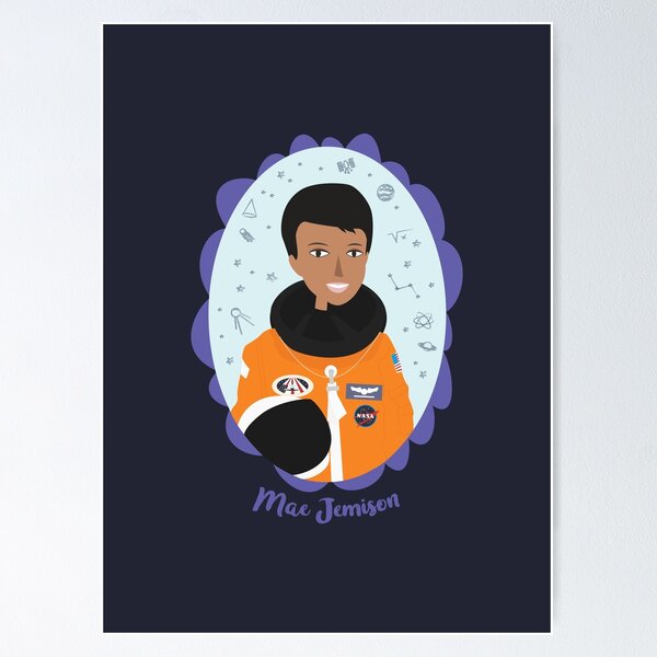 "Women of Science: Mae Jemison " Poster for Sale by Plan8 | Redbubble