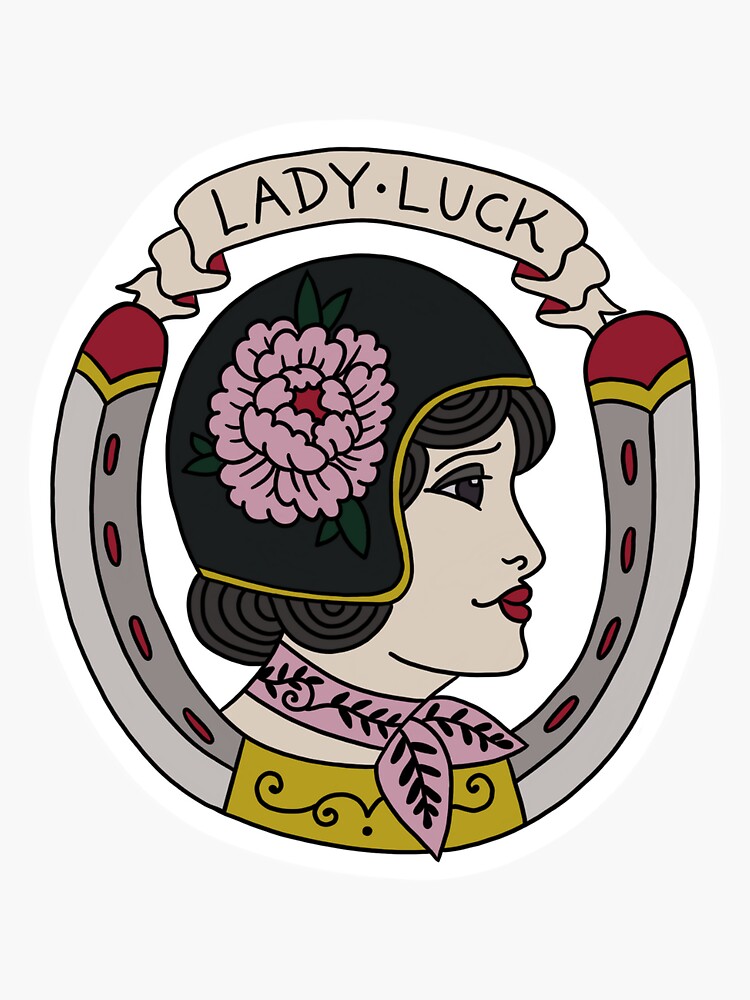 "lady luck" Sticker for Sale by TheCatMobile | Redbubble