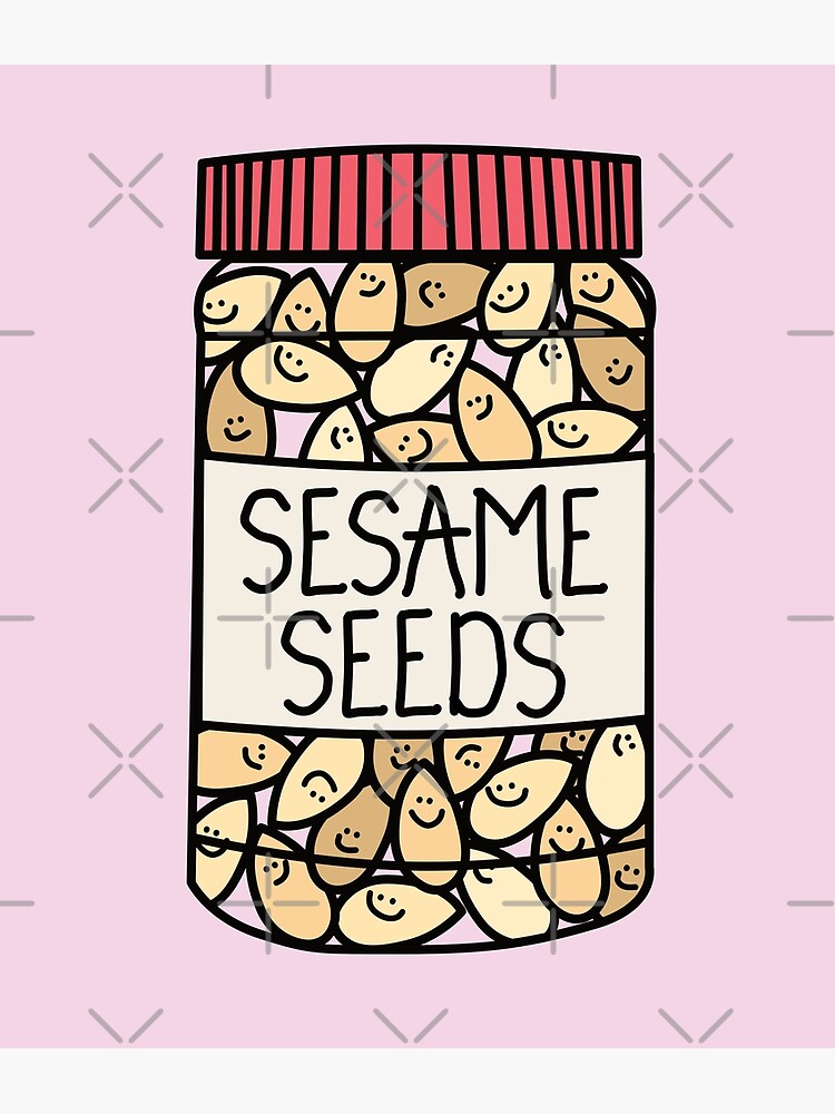 "Cute Sesame Seeds " Poster for Sale by TheBrightInk | Redbubble