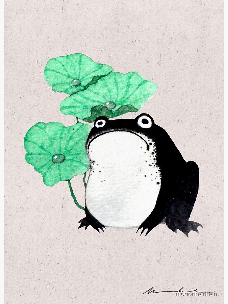 "Sad Toad | Chubby Black Frog" Art Board Print for Sale by mooonhannah ...
