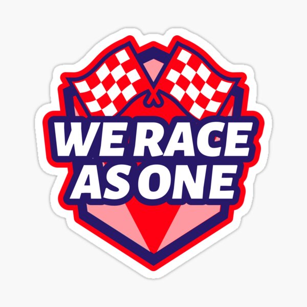 Pegatina «We Race As One Fórmula Uno F1 Racing Movimiento de diversidad ...