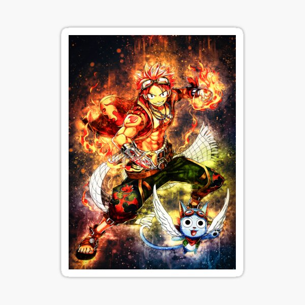 "Natsu Fairy Tail" Sticker for Sale by Spacefoxart | Redbubble
