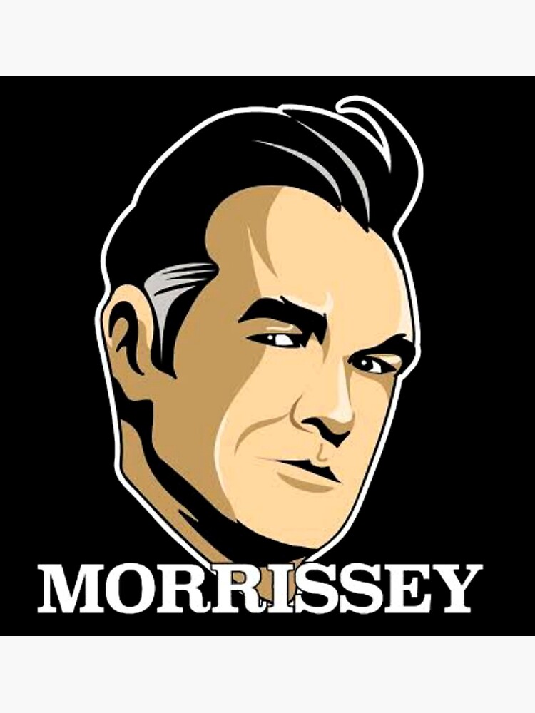 "blackwhitereddesign rock country singer morrissey logo" Art Print for ...