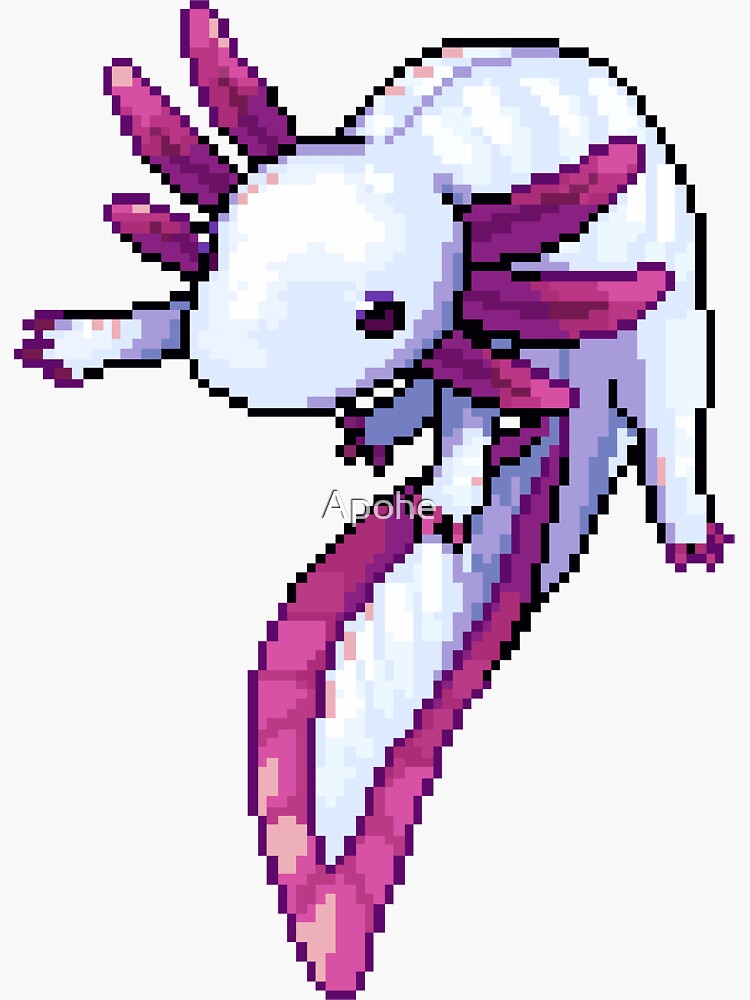 "Cyan Axolotl" Sticker for Sale by Apohe | Redbubble