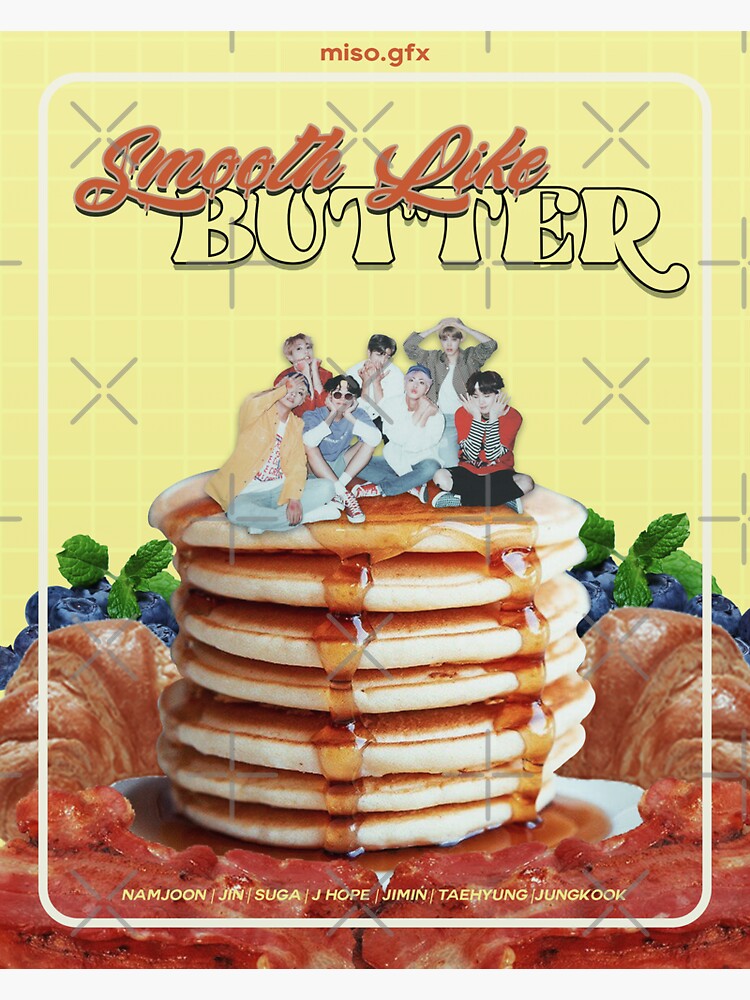 "BTS - Smooth LIke Butter" Sticker for Sale by misogfx | Redbubble