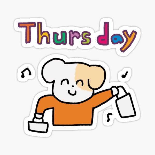 "Thursday" Sticker for Sale by WillandArt | Redbubble