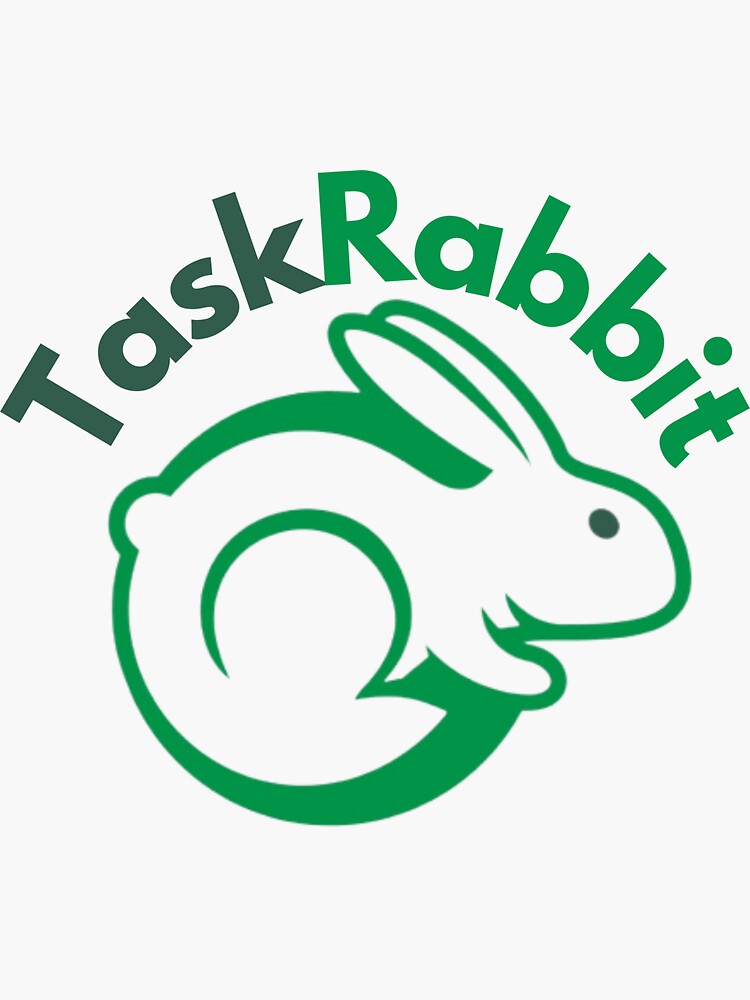 "TaskRabbit Bunny" Sticker for Sale by TheSideGig | Redbubble