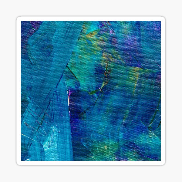 "Yello Blue paint stroke" Sticker for Sale by gleamdesigns | Redbubble