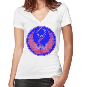 "Defiant Phoenix Symbol in Red White and Blue" by Tzsycho | Redbubble