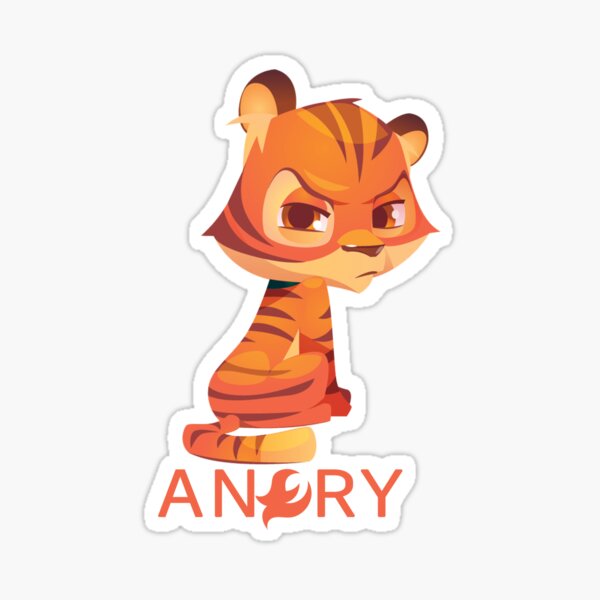 "Angry tiger with a serious look" Sticker for Sale by kakashiart ...