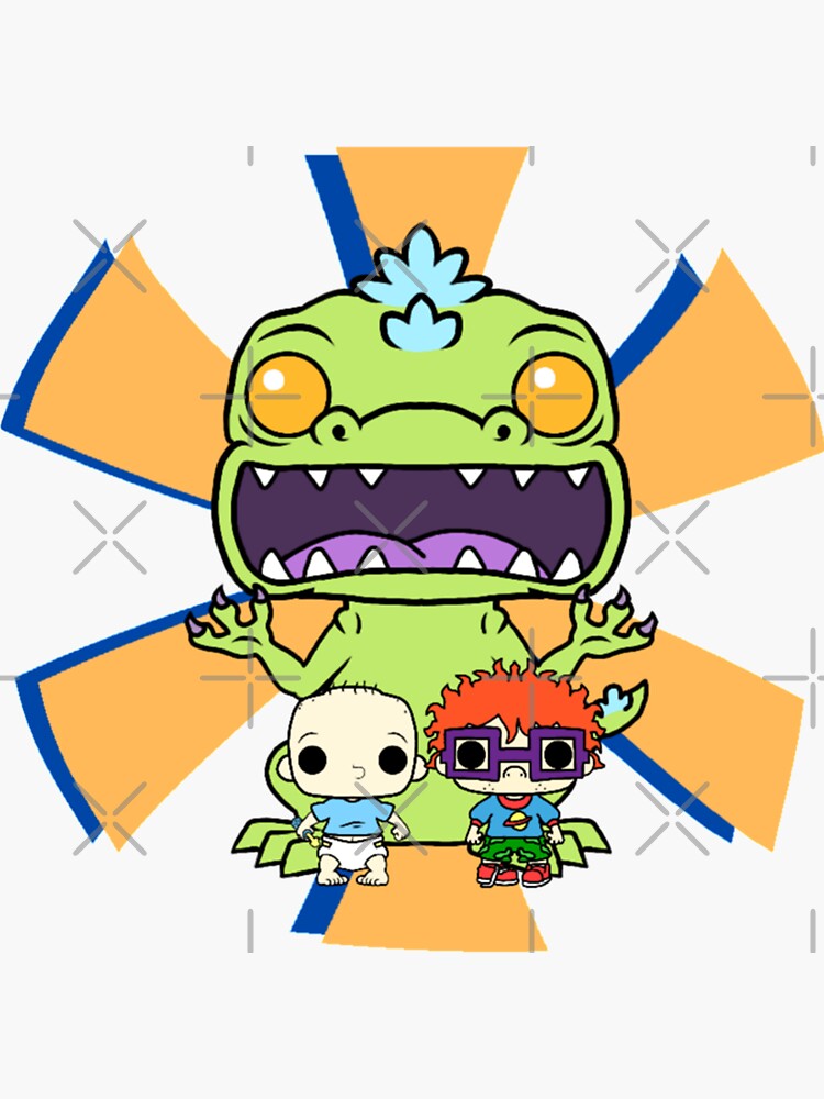 "Graphic Rugrats Cartoon - Reptar Babies 2 Cute Design" Sticker by ...
