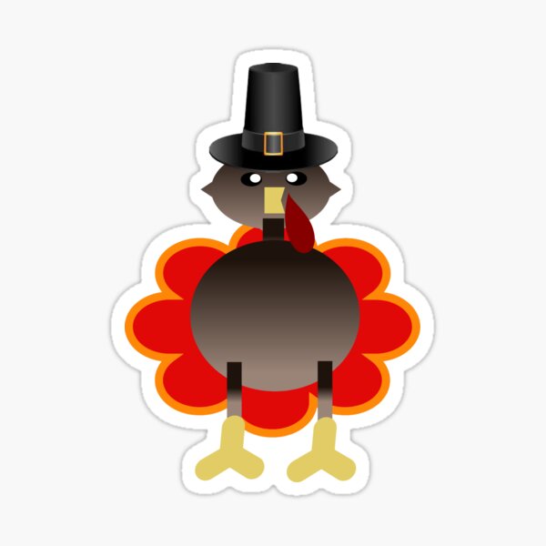 "THANKSGIVING TURKEY " Sticker for Sale by RetroPlaceee | Redbubble