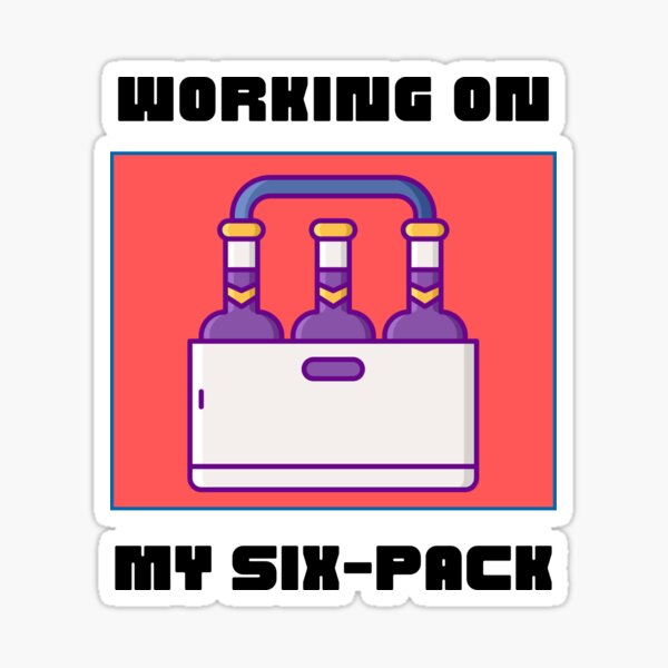 "Six-Pack" Sticker for Sale by OneSixtyFour | Redbubble