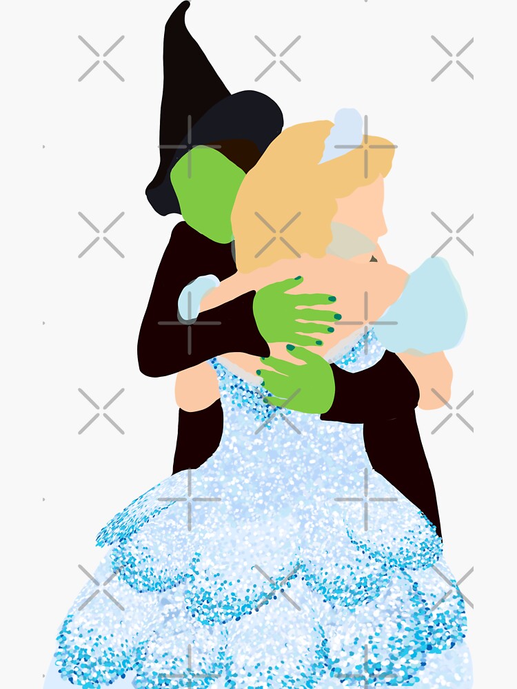 "Glinda and elphaba" Sticker for Sale by Liluna | Redbubble