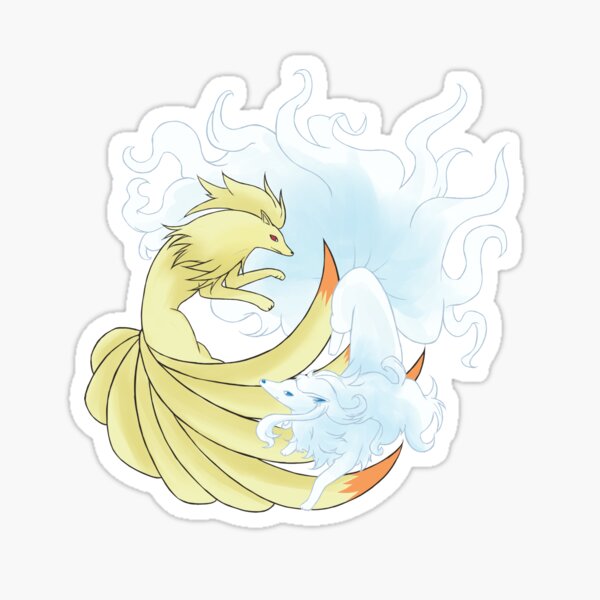 Paper Bumper Stickers Ninetales decal etna.com.pe