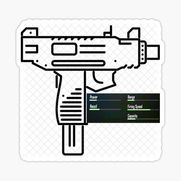 "Uzi gun" Sticker for Sale by MassKitteng | Redbubble