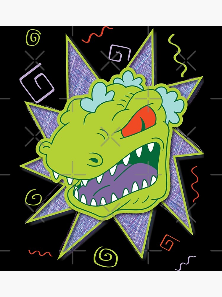 "Retro Art Reptar Head - Rugrats Animation" Art Print for Sale by ...