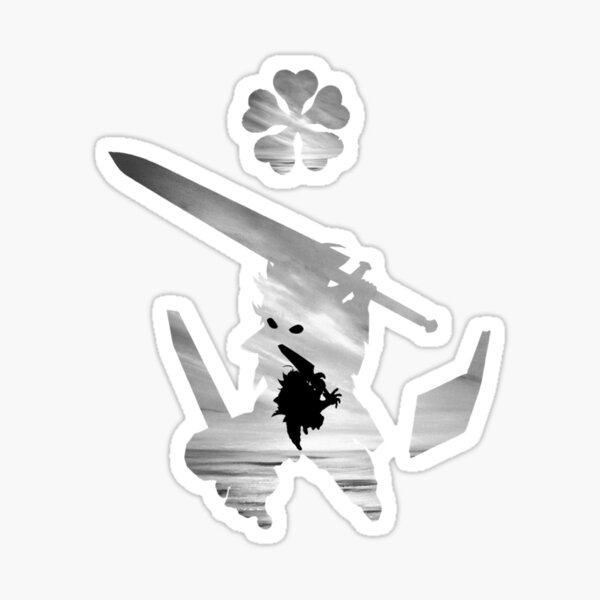 "Asta design black anime clover logo classic" Sticker for Sale by ...