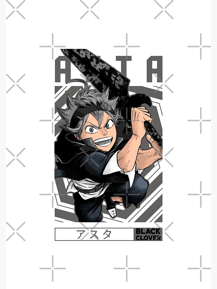 "Asta chibi black anime clover japanese poster" Spiral Notebook by ...