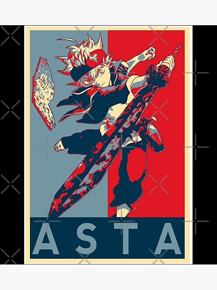 "Black Asta the book anime clover poster" Art Print for Sale by ...
