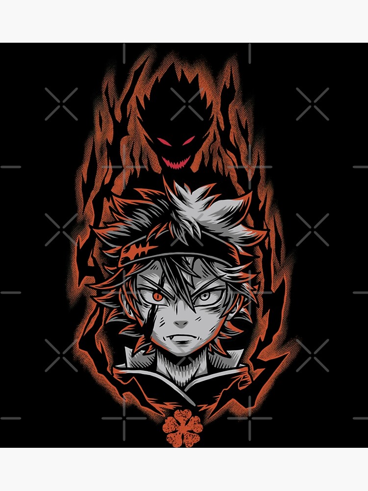 "Asta ghost black anime five leaf clover logo" Art Print by ...