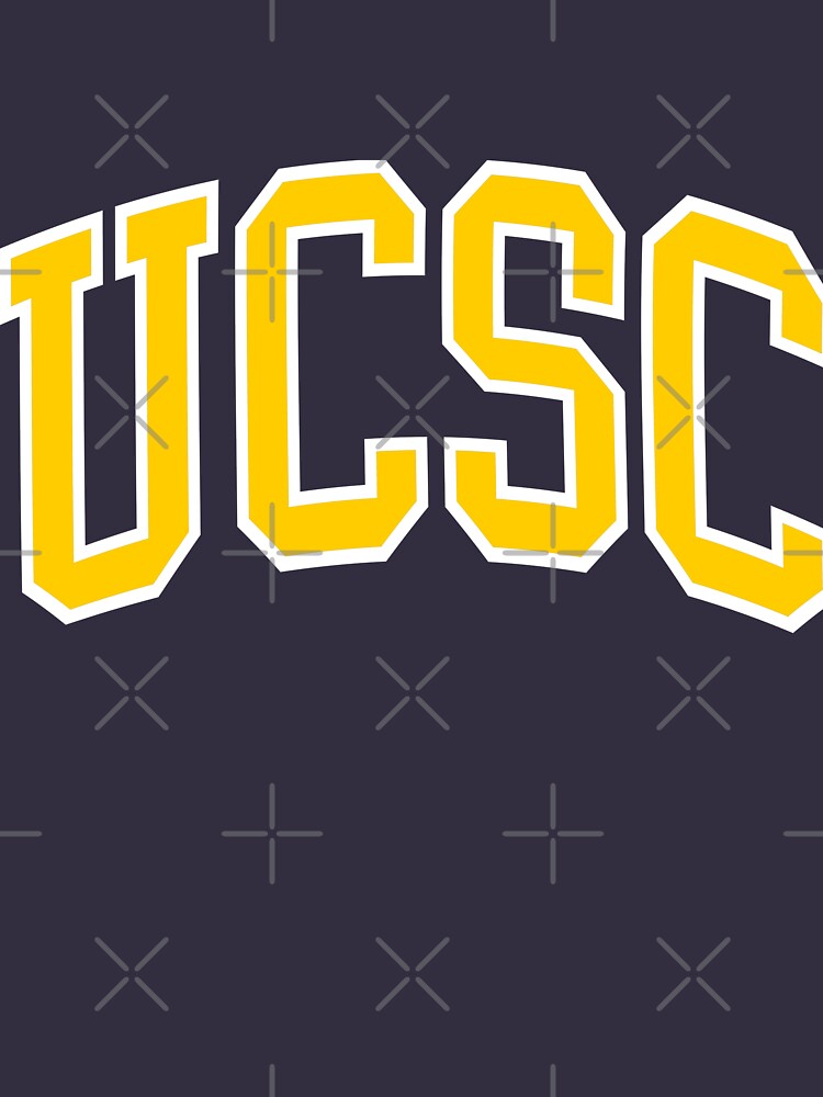 "ucsc - college font curved" T-shirt for Sale by scollegestuff ...