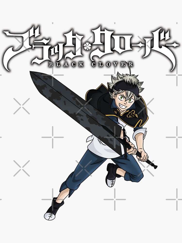 "Asta sword fighter black anime five leaf clover logo" Sticker for Sale ...