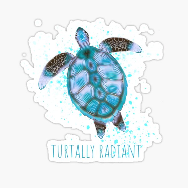 "Turtally radiant " Sticker for Sale by Zela | Redbubble